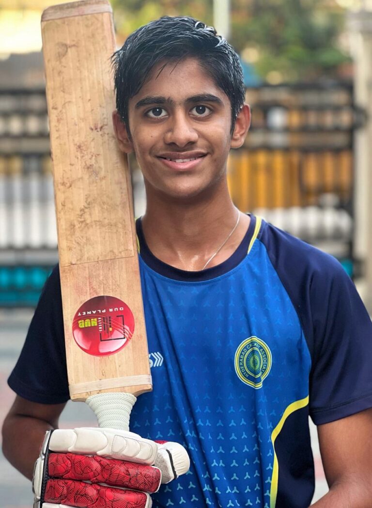 Aryan Reddy sparkles with an unbeaten 77* for HMV Team | Hyderabad Cricket